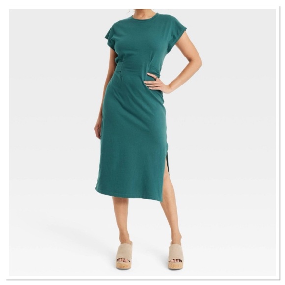 Universal Thread | Dresses | Womens Short Sleeve Knit Wrap Midi Dress ...